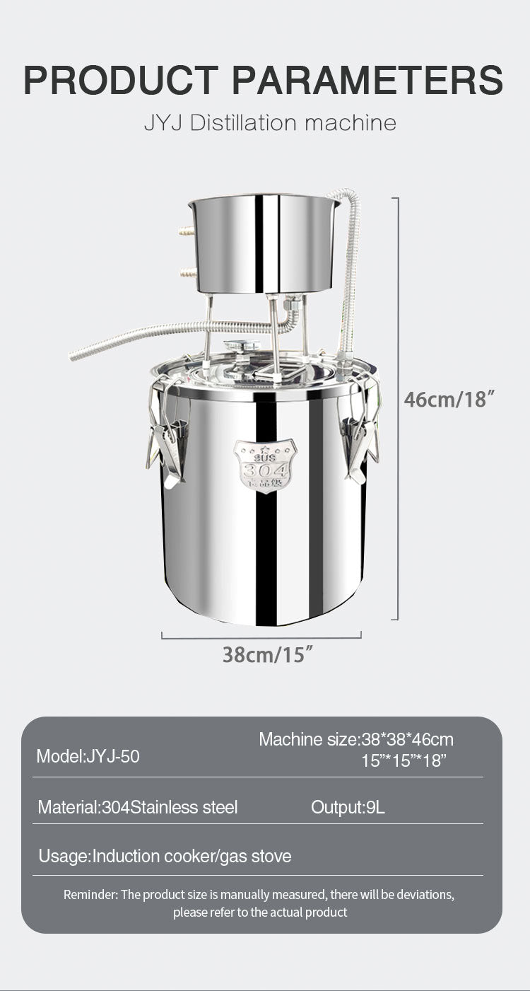 304 Stainless Steel Home Distillation Machine Available Gas Stove Indu ...