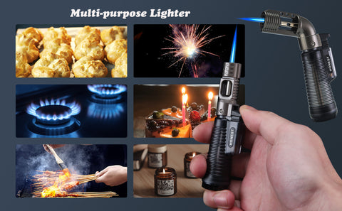 HONEST Torch Lighters , Jet Flame Lighter with Transparent Gas Tank,Re ...