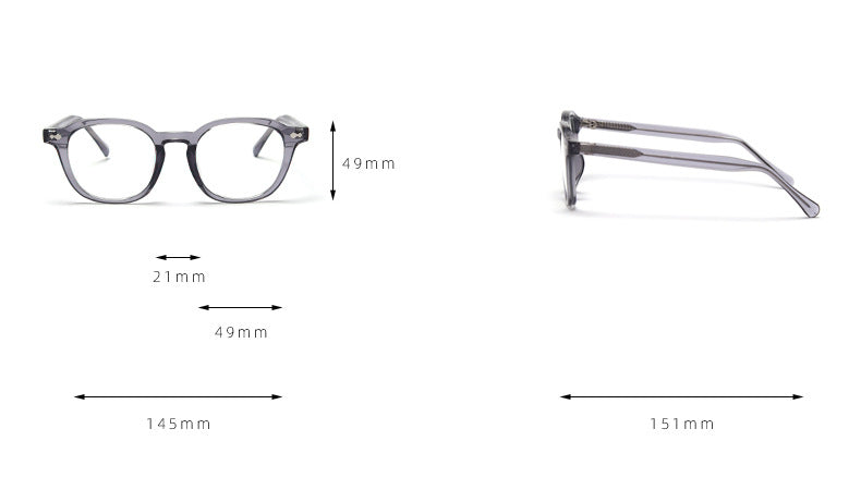 Contrast-Round Full-Rim Eyeglasses – Eyeisland.com