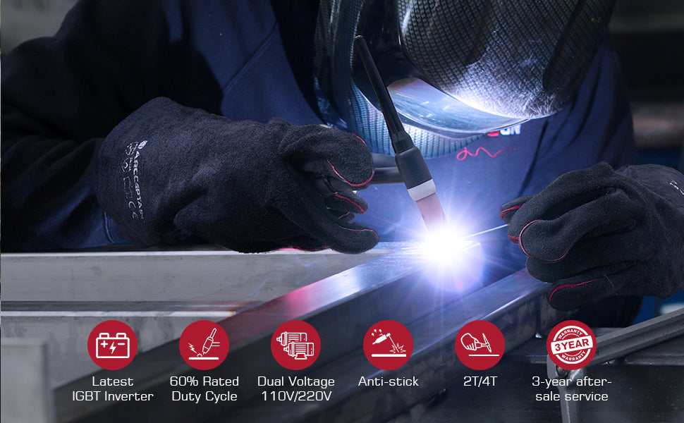 ARCCAPTAIN Lightweight 200 Amps IGBT Inverter TIG Welder TIG200