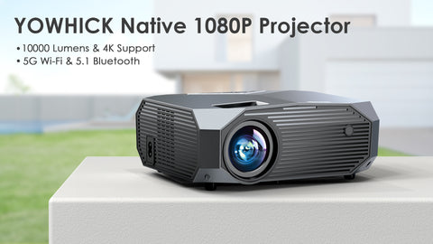YOWHICK DP03 5G WiFi Projector 10000L Full HD 1080P Outdoor Portable V