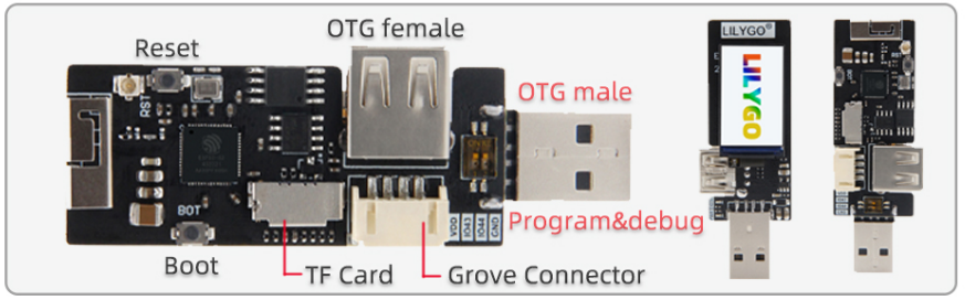 LILYGO: T-dongle ESP32-S2 개발보드 / 디바이스마트