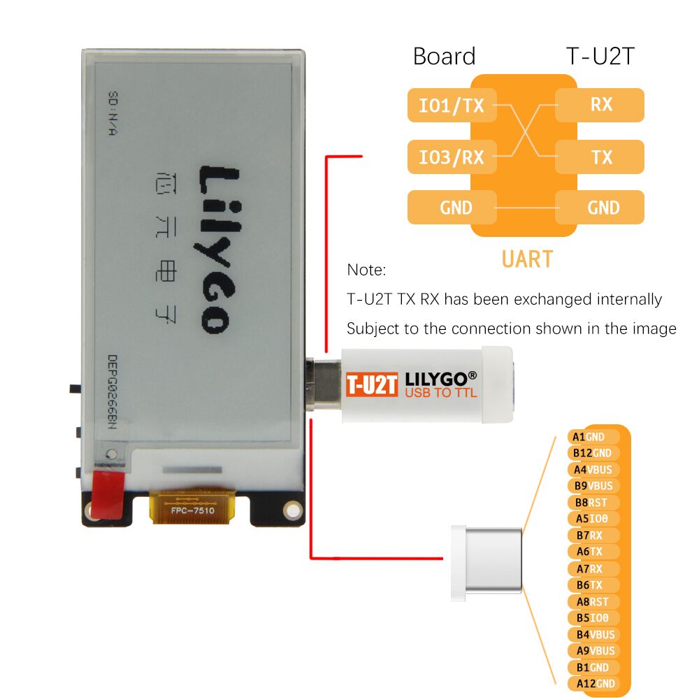 LILYGO® T-U2T 자동 다운로더 / 디바이스마트
