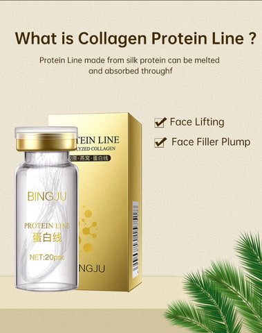 Korean Protein Thread No Needle Gold Protein Line Absorbable Anti-wrin ...