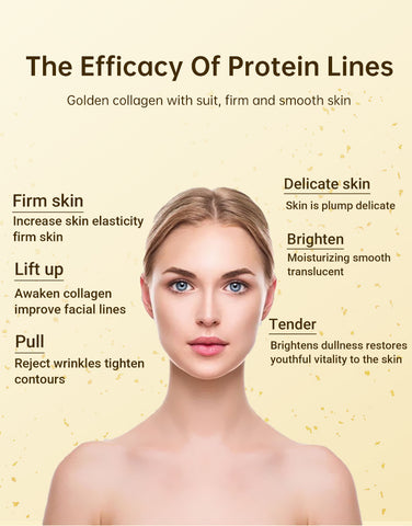 Korean Protein Thread No Needle Gold Protein Line Absorbable Anti-wrin ...