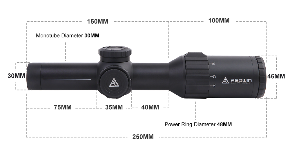 Red Win 1/2MOA Delta Wing Reticle HD AR Lens Cap Adjust 5 Level G&R ...