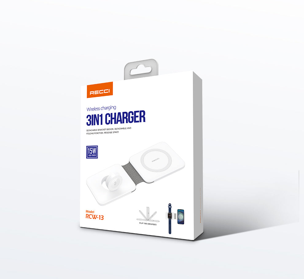 Recci RCW-35 Wireless 3 in 1 Charger– reccimaxco