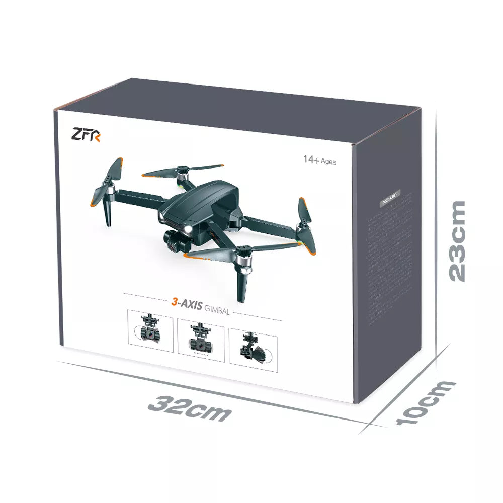 ZFR F186 Drone With 4K HD Dual Camera 3-Axis Gimbal 4Km Brushless Motor ...
