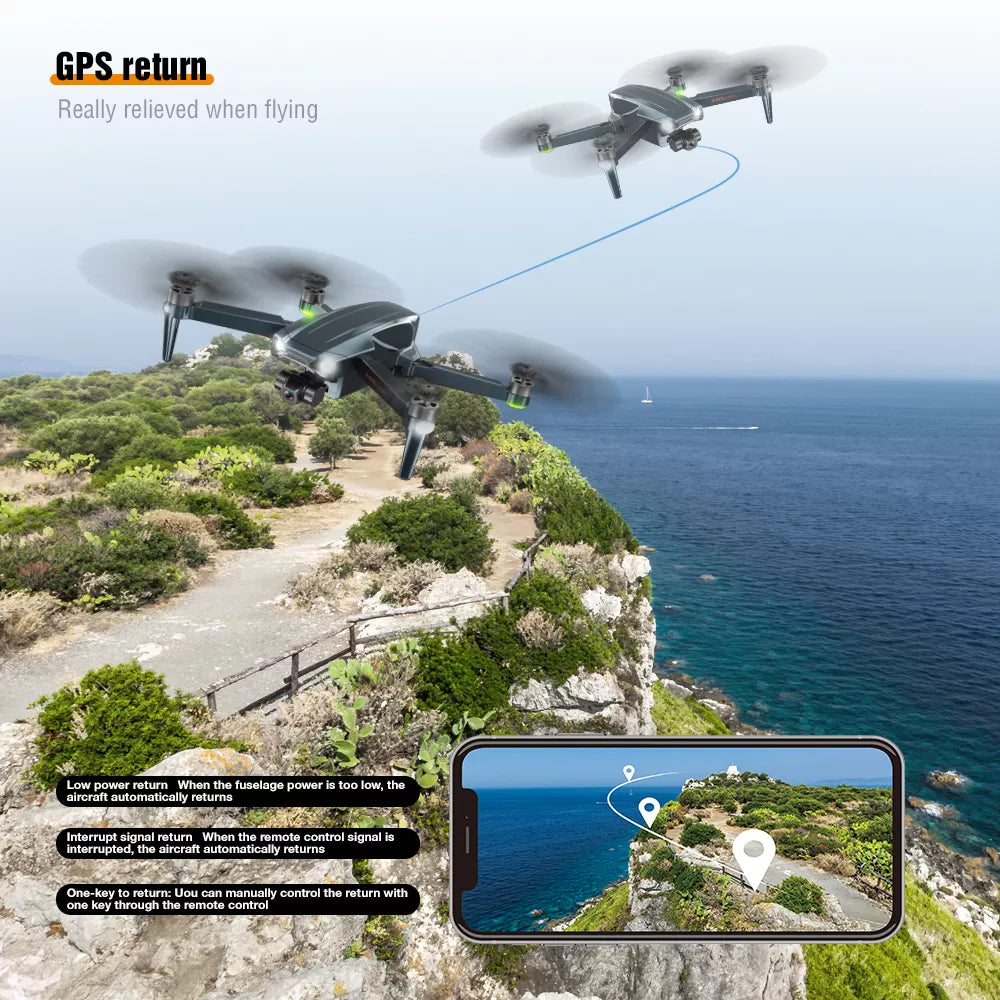 ZFR F186 Drone - 4K Dual Camera 3-Axis Gimbal 4Km GPS Drone – RCDrone