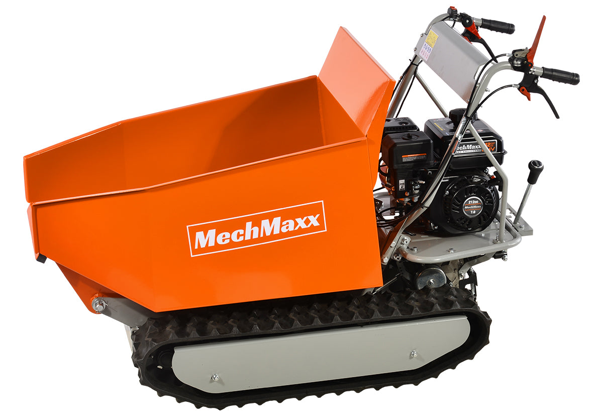 MechMaxx 1100Lbs Load Capacity Petrol Engine Powered Track Mini Dumper