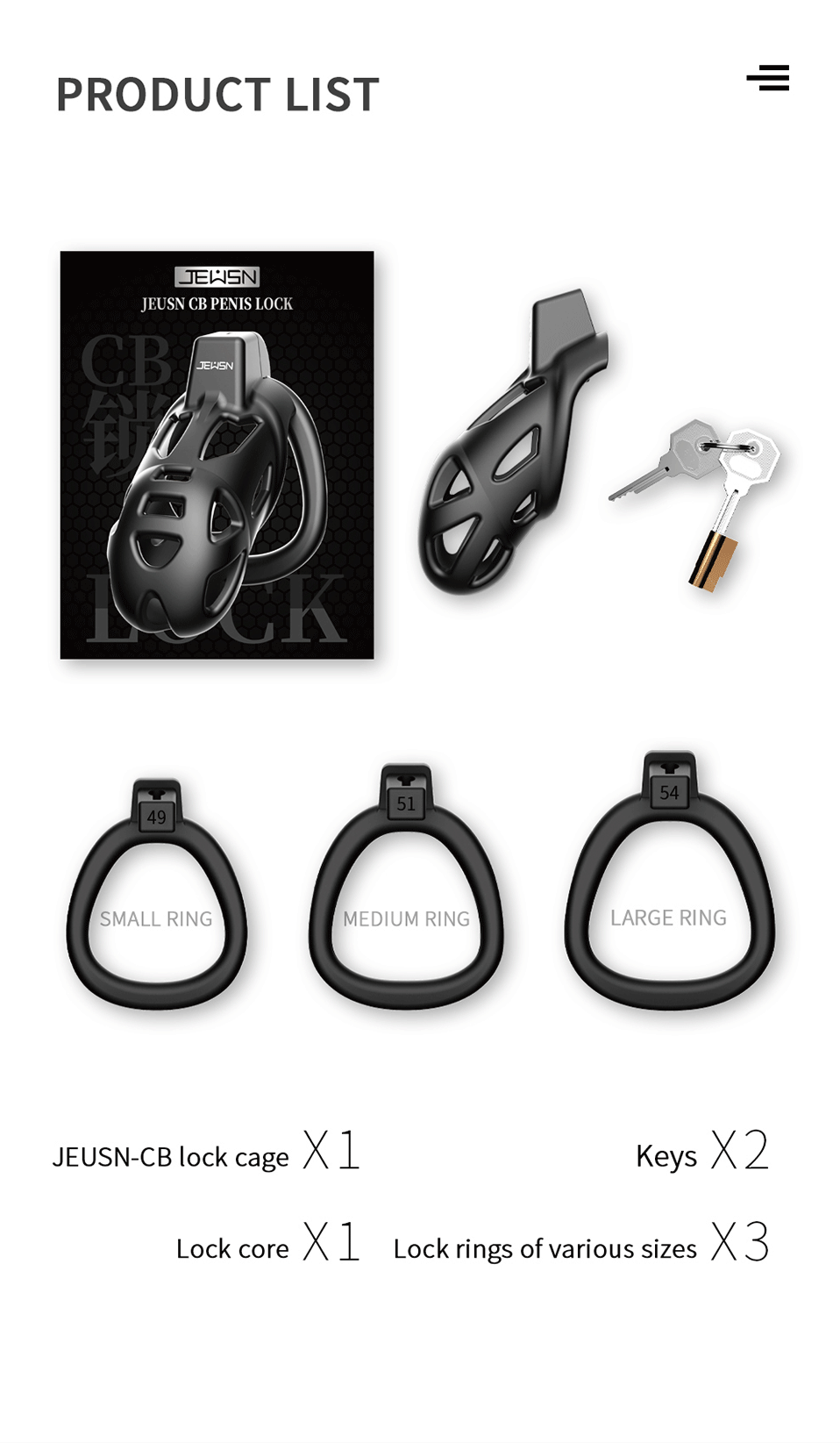 jeusn male chastity cage sex toys discreet sissy femboy chastity cock ...