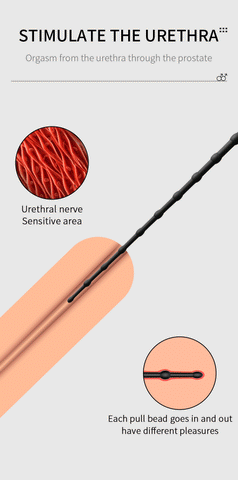 JEUSN Urethral Orgasm 10 Frequency Vibrating Urethral Sound Urethral P ...