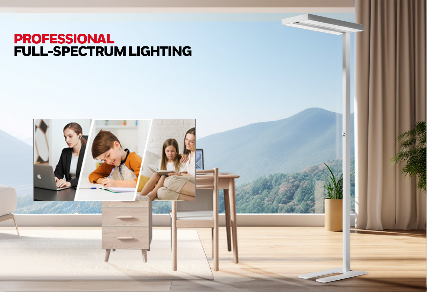 Honeywell® 02E Eye Protection LED Floor Lamp, Modern Industrial Style ...