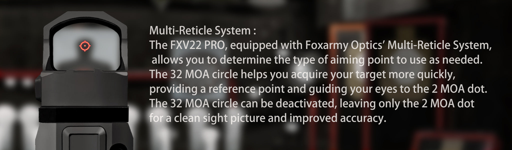 FOXARMY FXV22 PRO Multi-Reticle Red Dot Sight (RMS/RMS-C Footprint ...
