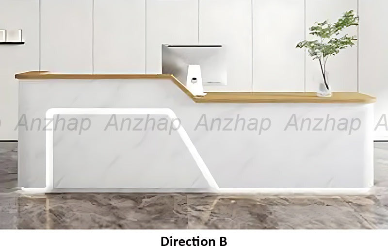 Curved Cashier Company Front Desk Counter – Anzhap