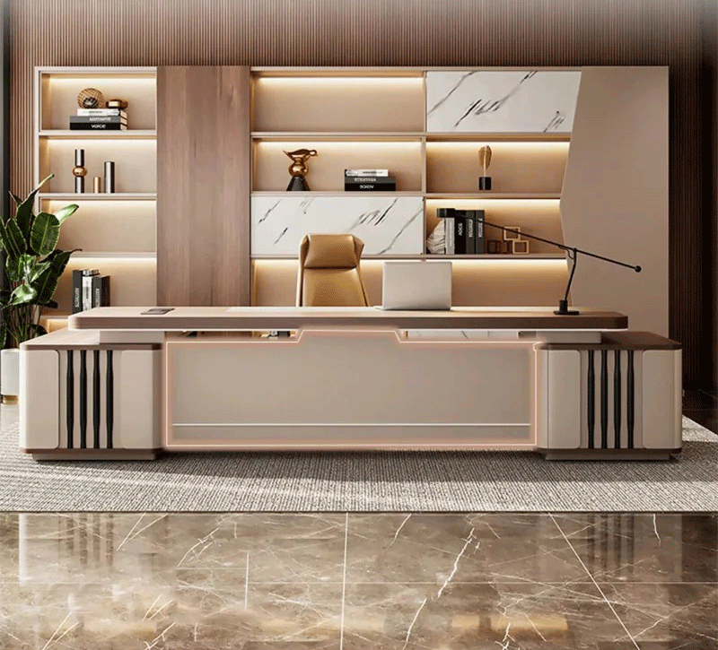 Modern Luxurious Boss Desk Executive Desk – Anzhap