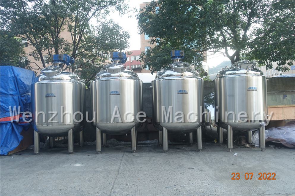 Hot Selling Automatic 304 100L 500L 1000L Jacketed Stainless Steel Mixing Tank : Wenzhou Ace ...
